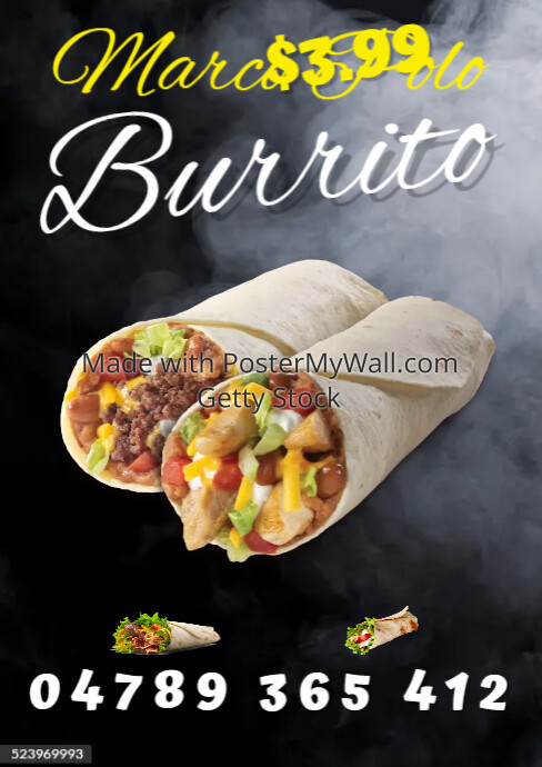 Marco Polo Burrito Flyer | PosterMyWall