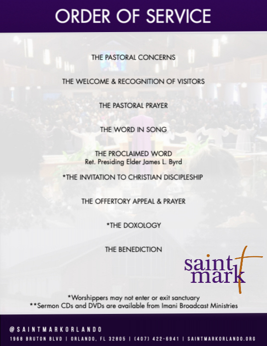 7:30 Sunday Order of Service 2 | PosterMyWall