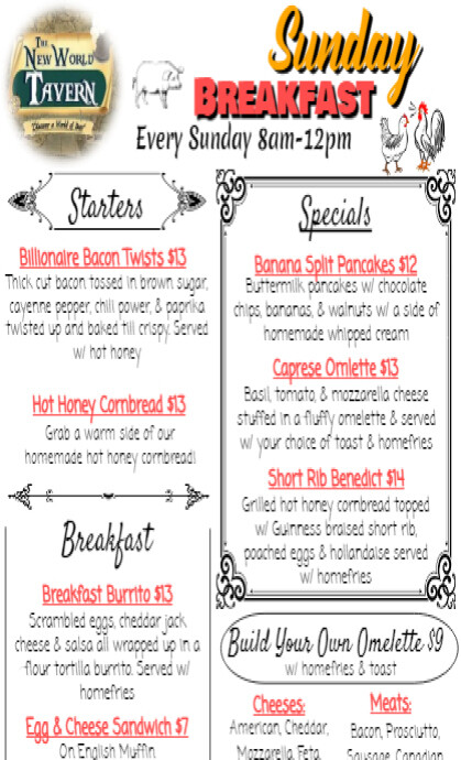New Breakfast Menu | PosterMyWall