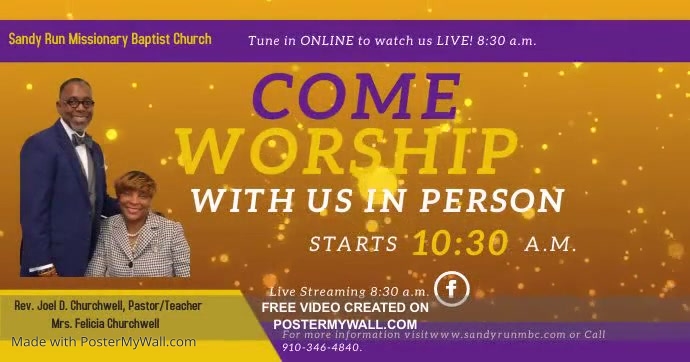 Church Worship Sunday Service Video | PosterMyWall