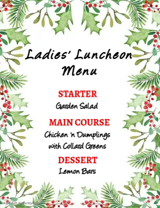 CHRISTMAS menu Flyer Template | PosterMyWall