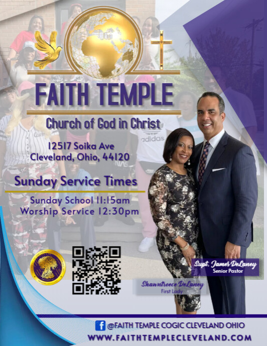Church Event flyer update 1 QR CODE | PosterMyWall
