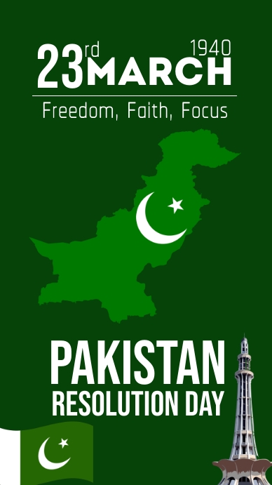 23 march post, pakistan resolution day, (1) Template | PosterMyWall