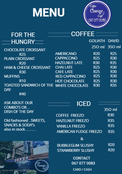 Copy of COURAGE CAFE | PosterMyWall