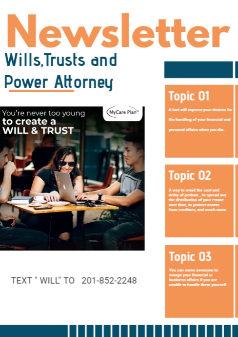 Copy of Orange Custom Branded Newsletter Page | PosterMyWall