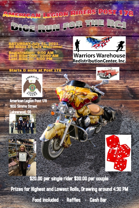 ALR Post 178 Jun 2019 Poker Run Flyer | PosterMyWall