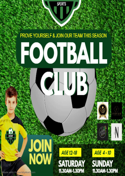 Green Soccer Tryouts Design | PosterMyWall