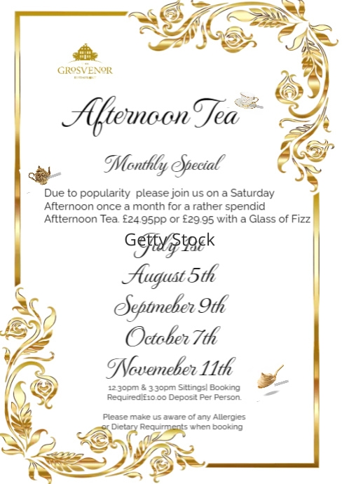 Afternoon Tea Dates | PosterMyWall