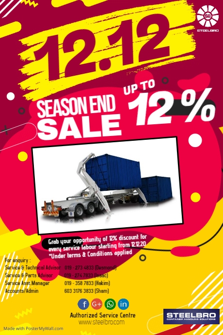 Copy of Copy of 12.12 sale Promotion Poster Flyer Template | PosterMyWall