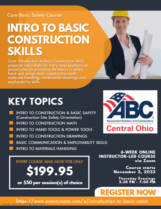 Orange Project Management Course Flyer | PosterMyWall