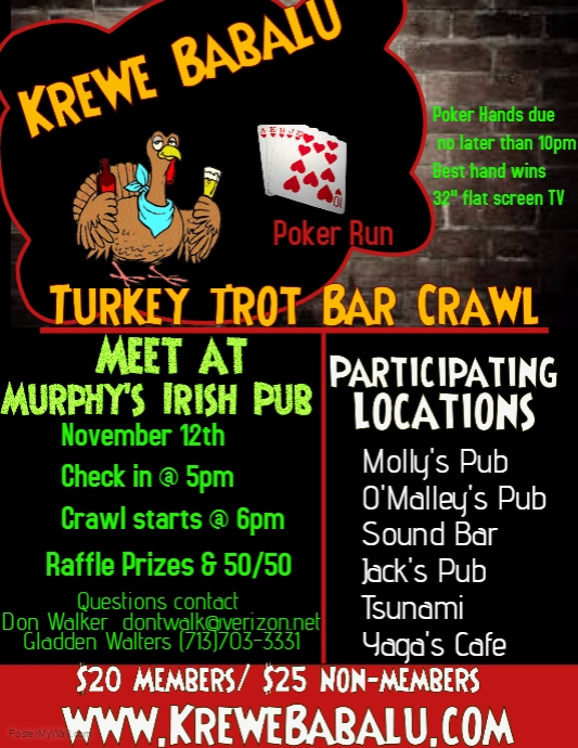Copy of Copy of pub crawl bar flyer | PosterMyWall