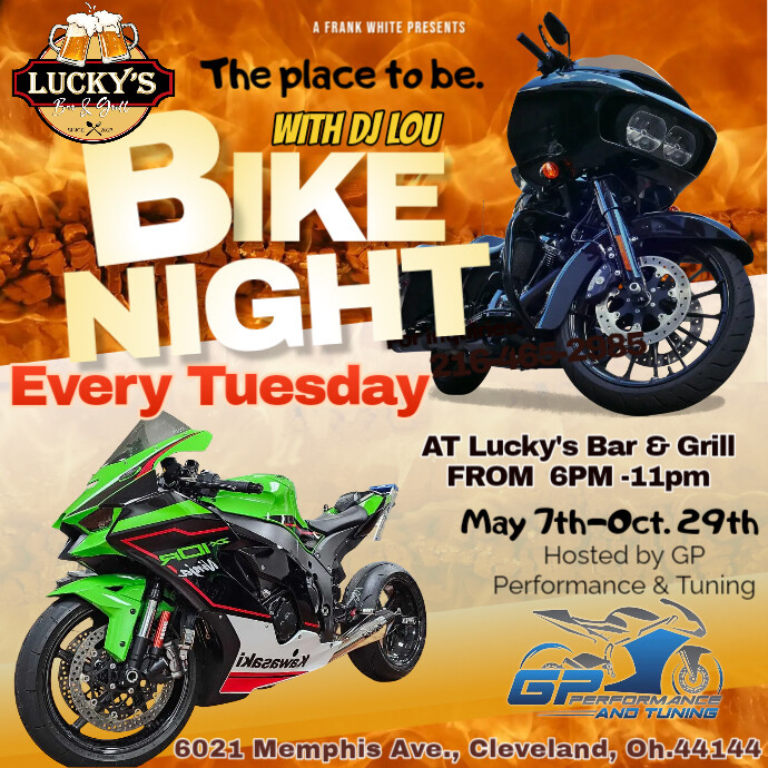Bike Night Instagram Post | PosterMyWall