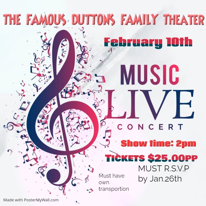 Copy of Music live concert poster design template | PosterMyWall