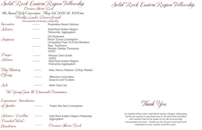 Youth Page & Order of Service | PosterMyWall