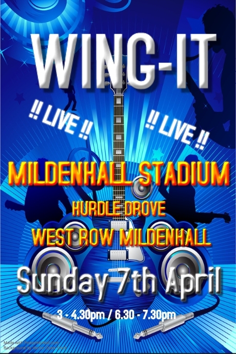 Mildenhall Stadium Gig | PosterMyWall