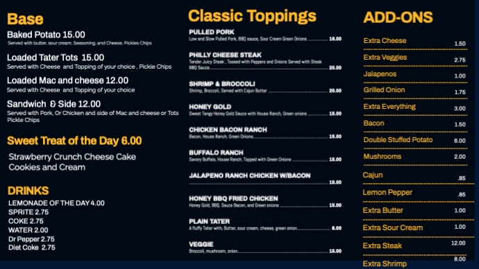 Chicken Sandwich Menu (1) | PosterMyWall