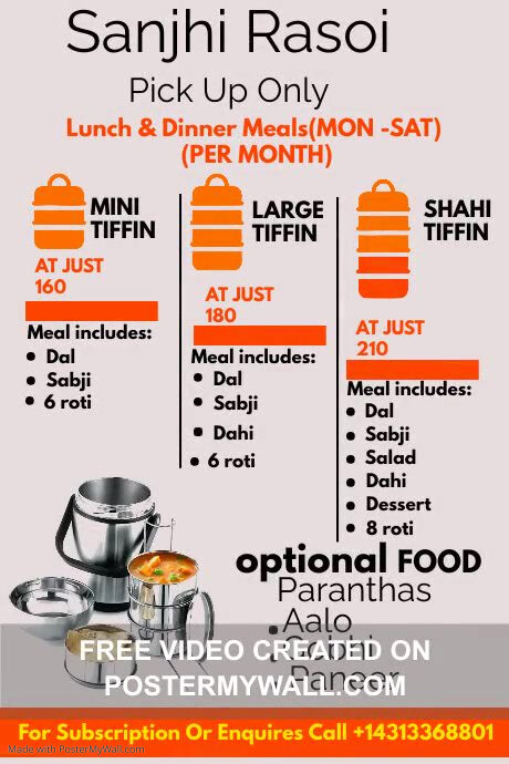 Online Tiffin Food Service Promo Template (2) | PosterMyWall