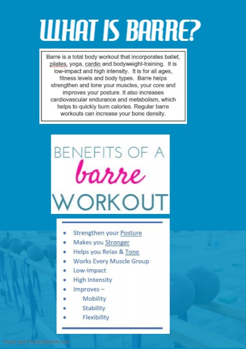 Copy of Copy of Barre Burn Fitness Class | PosterMyWall