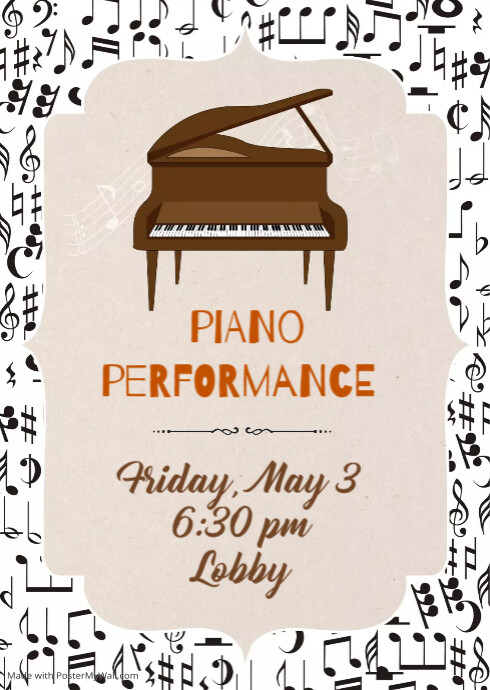 Music piano birthday theme | PosterMyWall