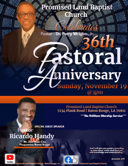 Church Anniversary Flyer | PosterMyWall