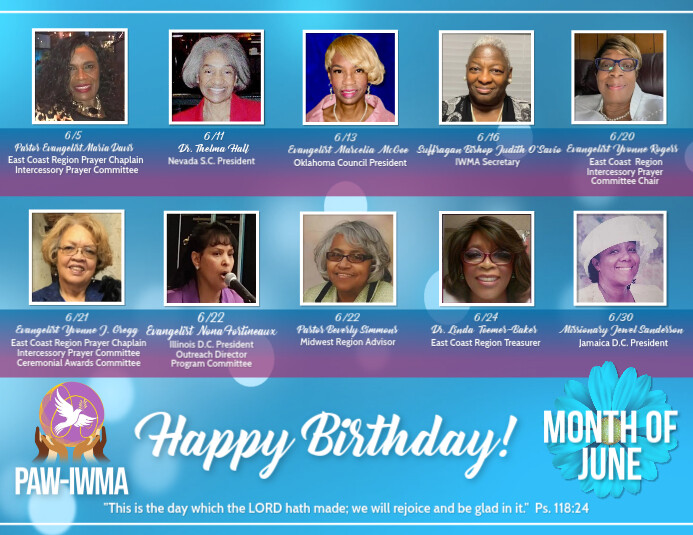 IMCWA JUNE BIRTHDAYS flyer | PosterMyWall