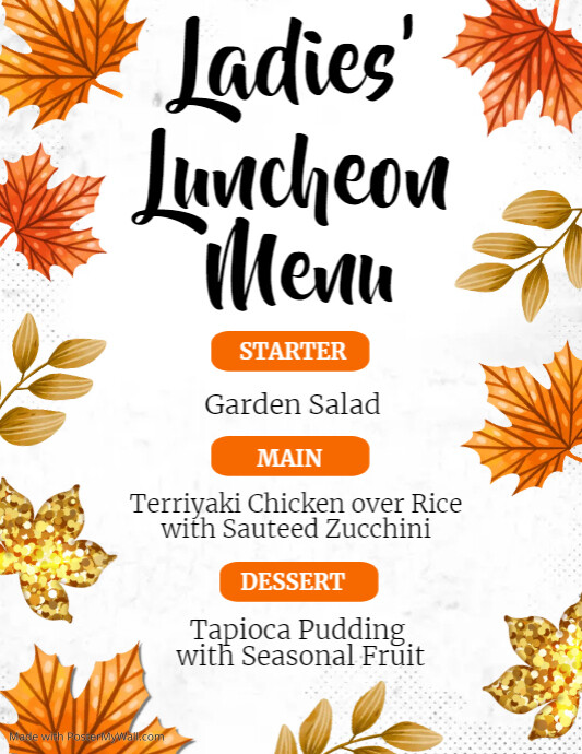 fall menu, autumn menu | PosterMyWall