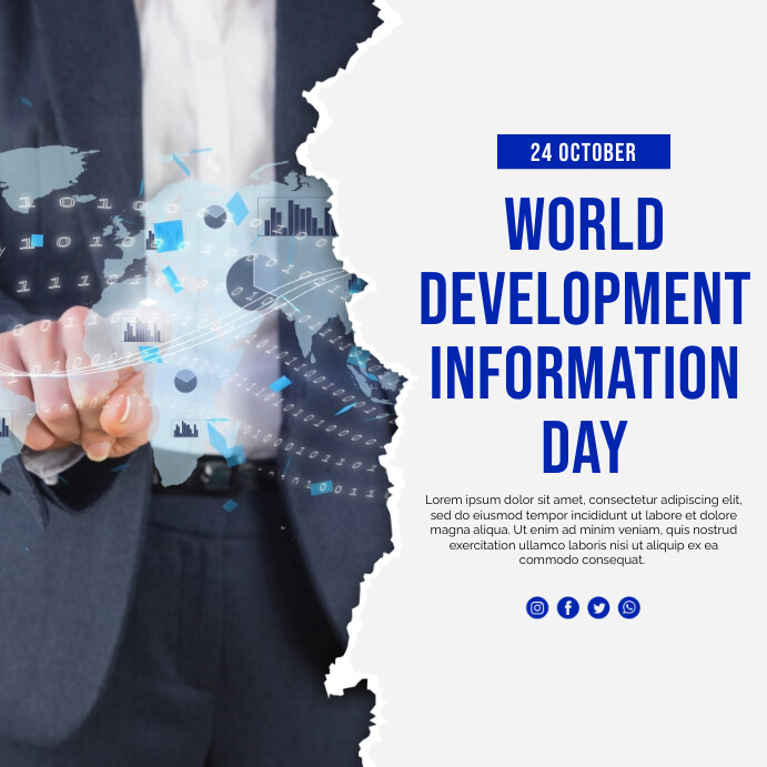 24 Oct - World Development Information Day Template | PosterMyWall