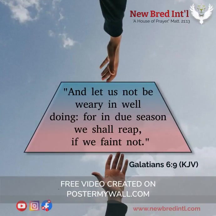 Copy of bible verse Galatians 6:9 | PosterMyWall