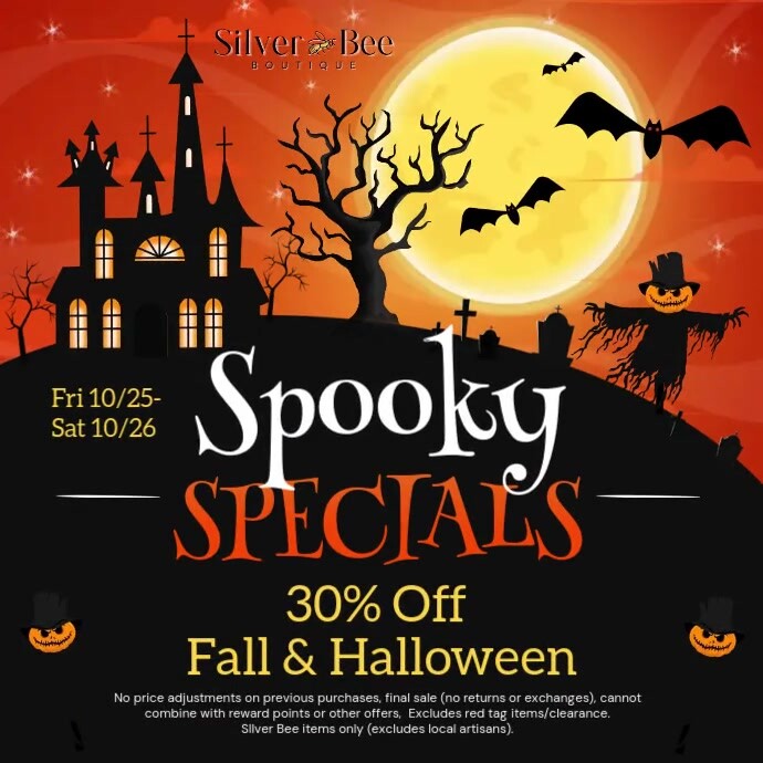 Spooky Specials 2024 | PosterMyWall