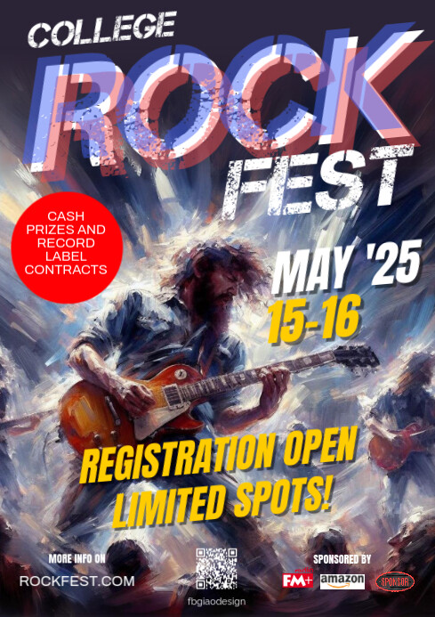 241007 Rock Festival poster Template | PosterMyWall