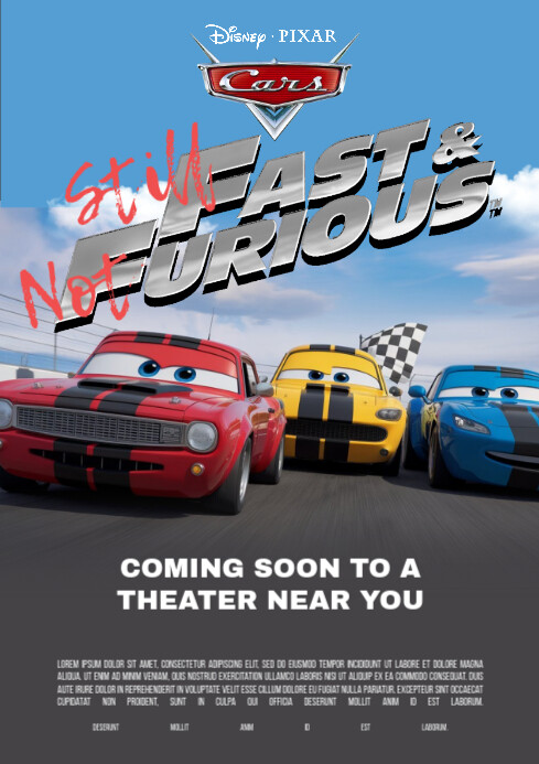 Plantilla de 241015 Cars Fast & Furious movie poster | PosterMyWall