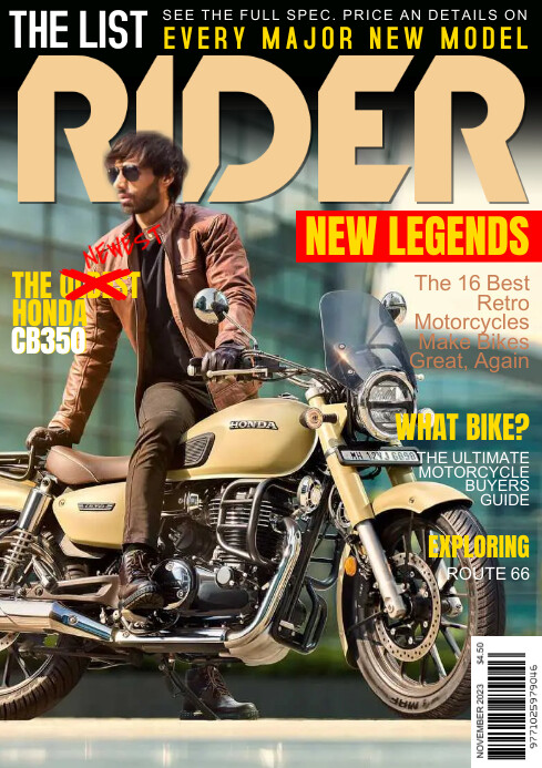 Copy of 241123 Rider magazine cover template | PosterMyWall