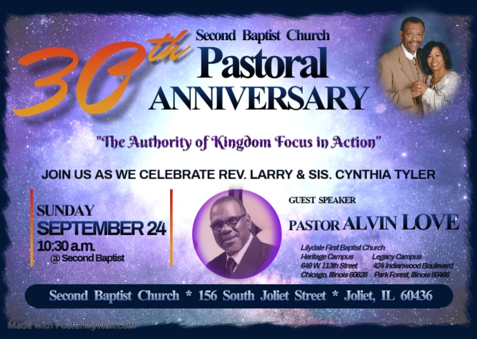 Pastor Anniversary Postcard | PosterMyWall