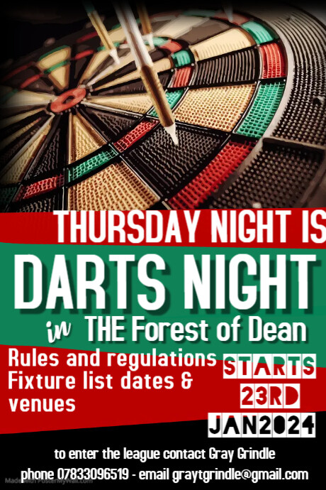 Darts Night Flyer Tmplate | PosterMyWall