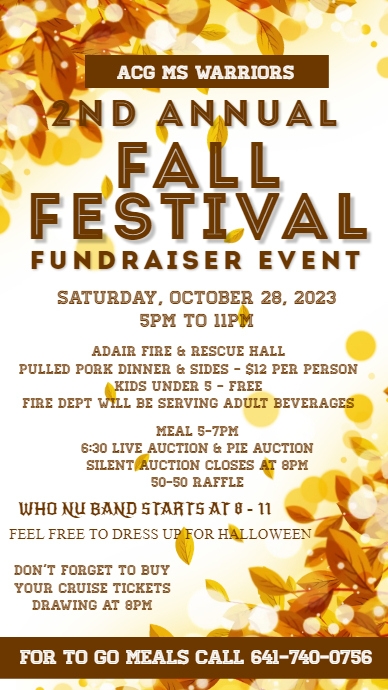 Fall Festival Fundraiser Event Instagram Stor | PosterMyWall