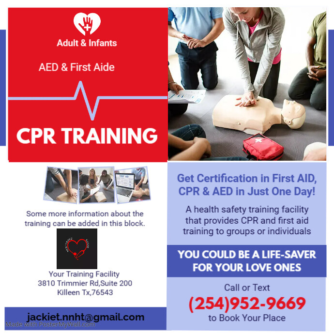 CPR Training Certification Advert | PosterMyWall