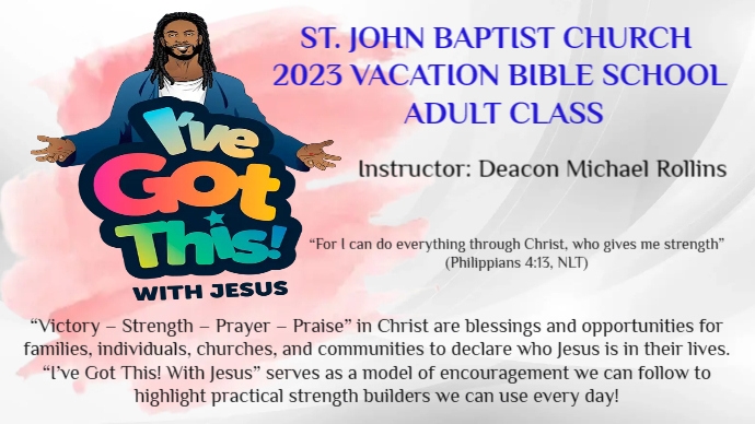 Copy of SJBC VBS Day 1 Title Page Adult Class | PosterMyWall