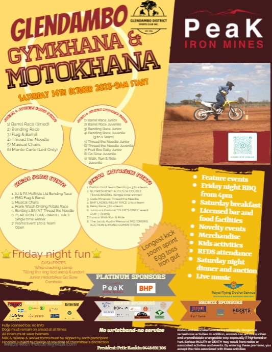 Copy of Glendambo detailed poster 2023 | PosterMyWall