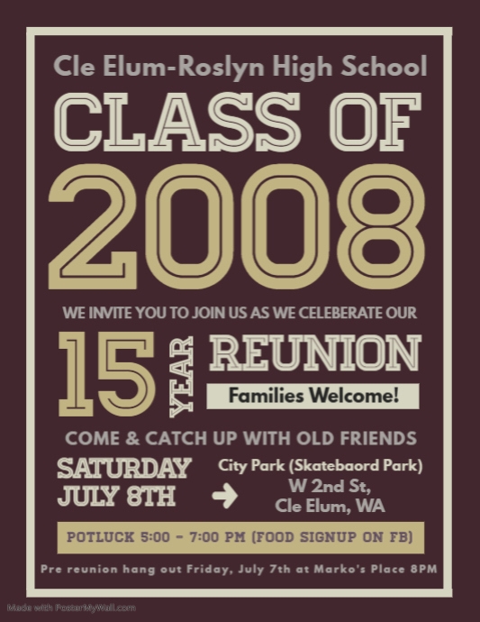 Class Reunion Flyer | PosterMyWall