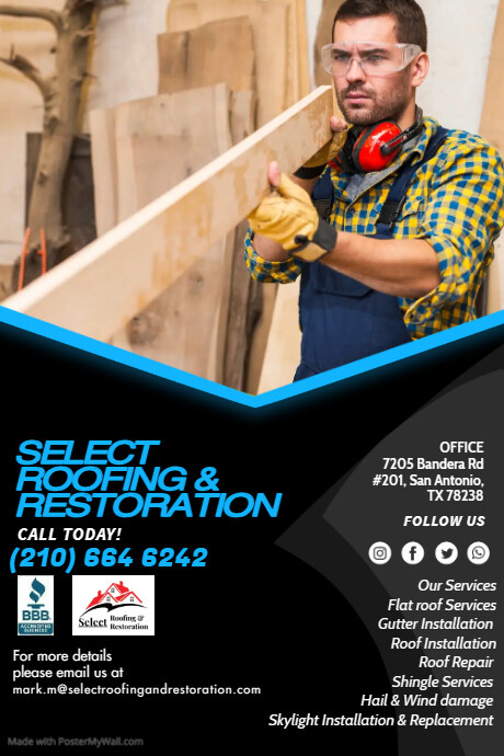 Blue Home Improvement Service Flyer | PosterMyWall