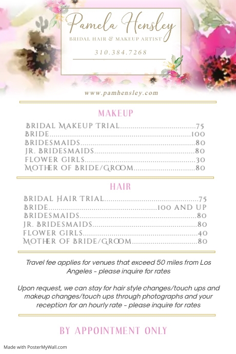 Price List 2022-2023 | PosterMyWall