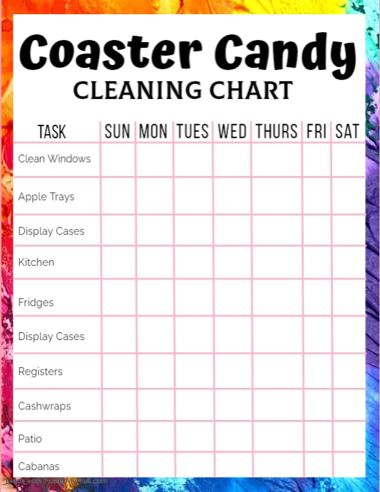 Weekly Chore Chart Checklist to do list | PosterMyWall
