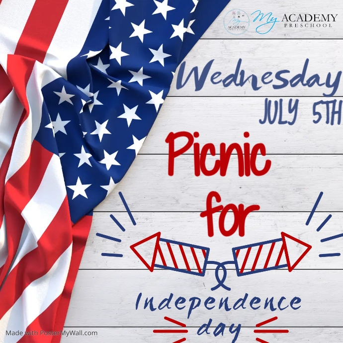 4th of July social media template flag firecr | PosterMyWall