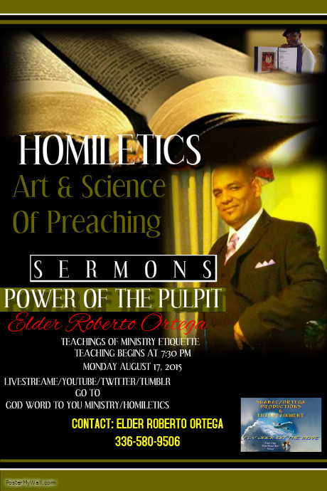 ELDER ROBERTO ORTEGA PRESENTS HOMILETICS THE ART & SCIENCE OF PREACHING ...