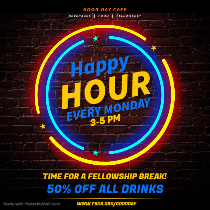 HAPPY HOUR BANNER | PosterMyWall