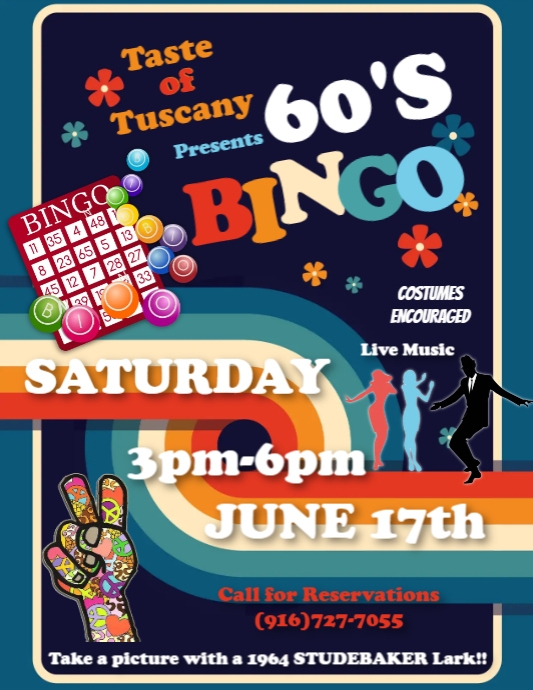 Copy of 60's bingo flyer | PosterMyWall