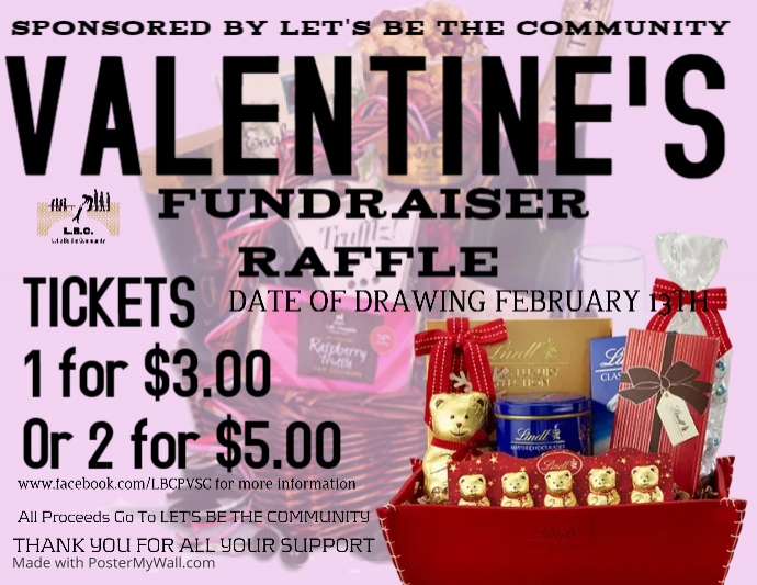 LBC 2022 Basket raffle valentines | PosterMyWall