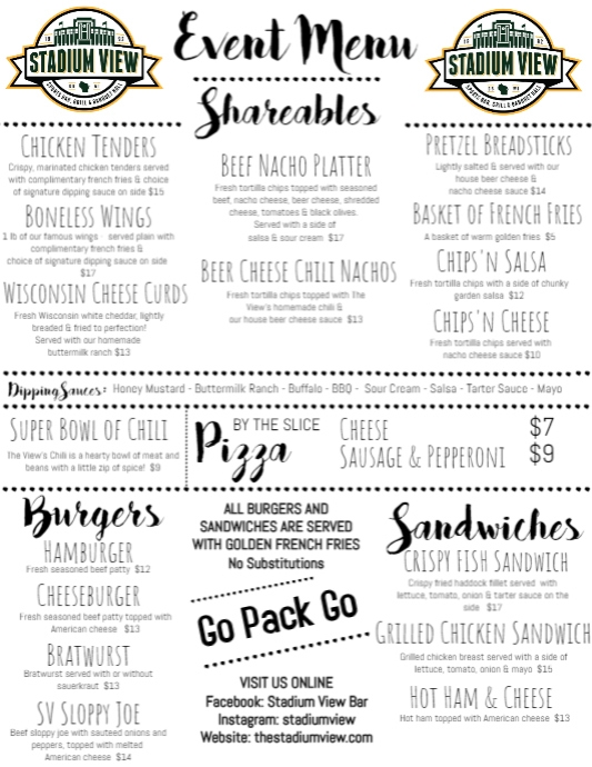 2021 Event Menu | PosterMyWall