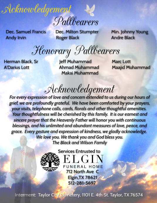 Acknowledgement | PosterMyWall