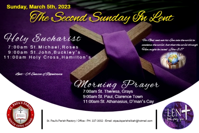 Copy of 2nd Sunday Lent | PosterMyWall